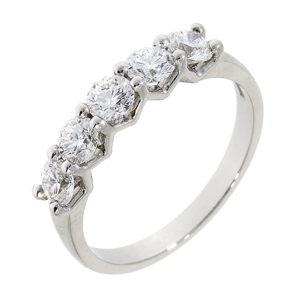 Diamond 5 Stone V Collet Ring | Michael Lynes Specialist Independent ...
